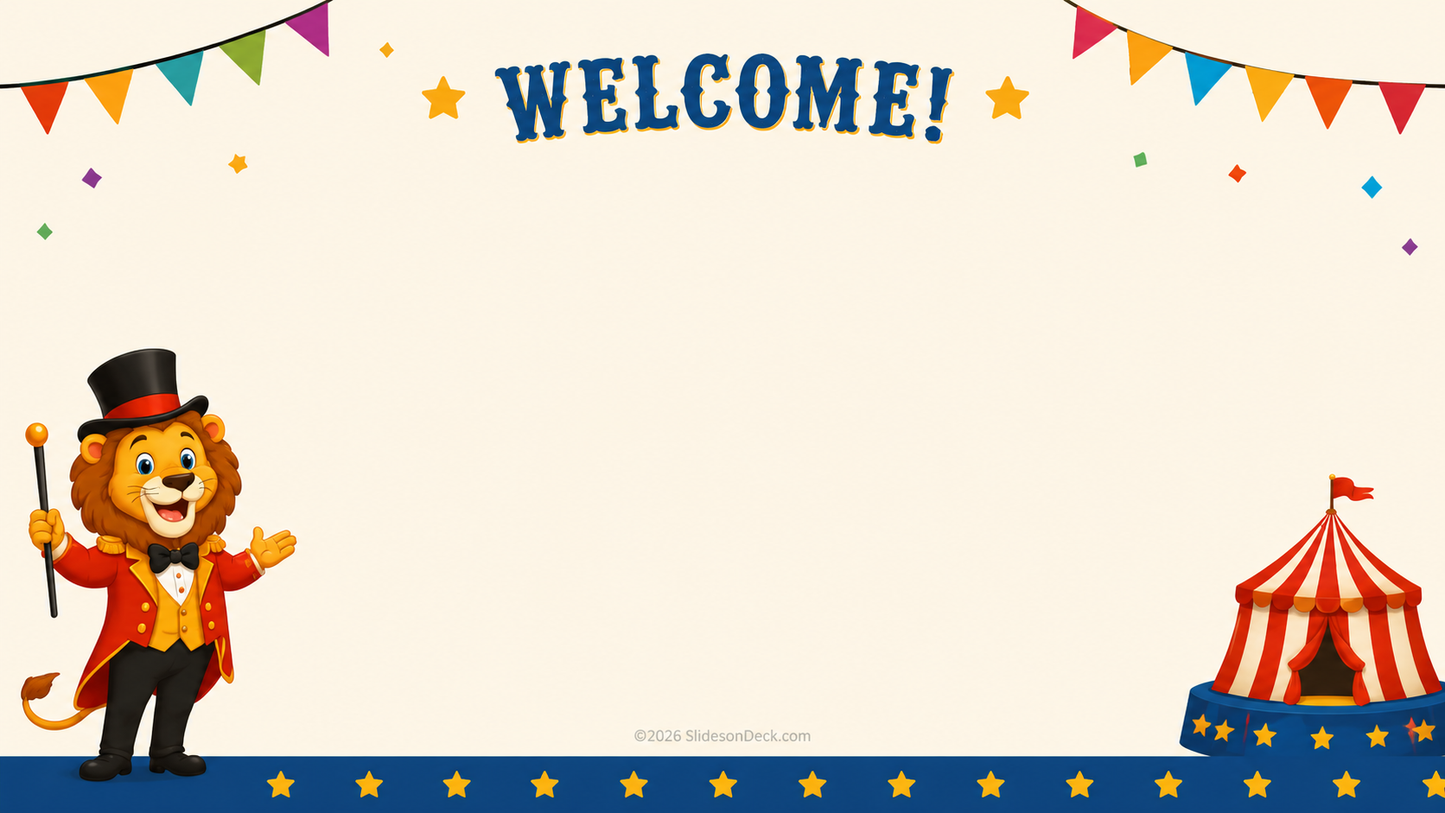 Circus Fun Presentation Theme Google Slides Deck – Artisan Shop USA