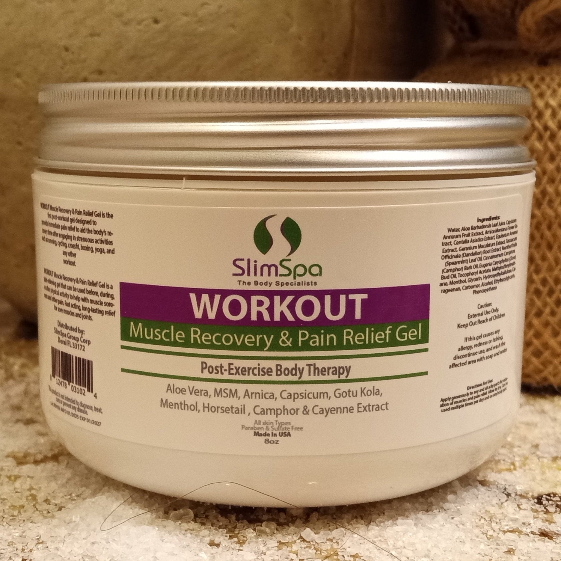 Workout Muscle Recovery Gel - Natural Pain Relief 8oz | Post-Workout ...